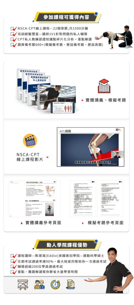 健身教練證照 NSCA-CPT 線上課程 - Drex Academy 私人教練培訓課程